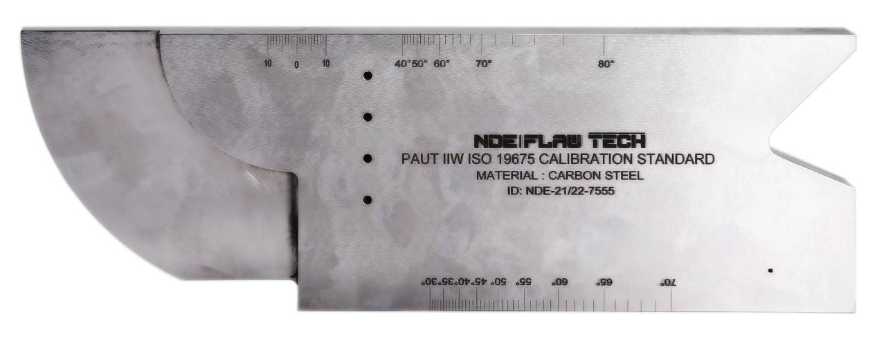 Phased Array IIW ISO 19675 Calibration Block (Inch Version)