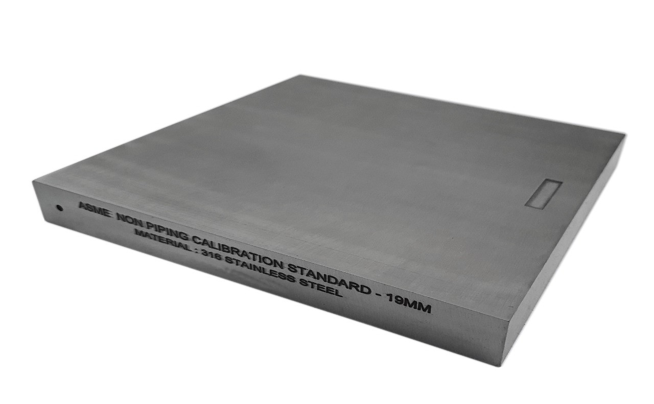 ASME Sec V Basic Calibration Block (¾" FULL SKIP WITH NOTCH) INCH VERSION