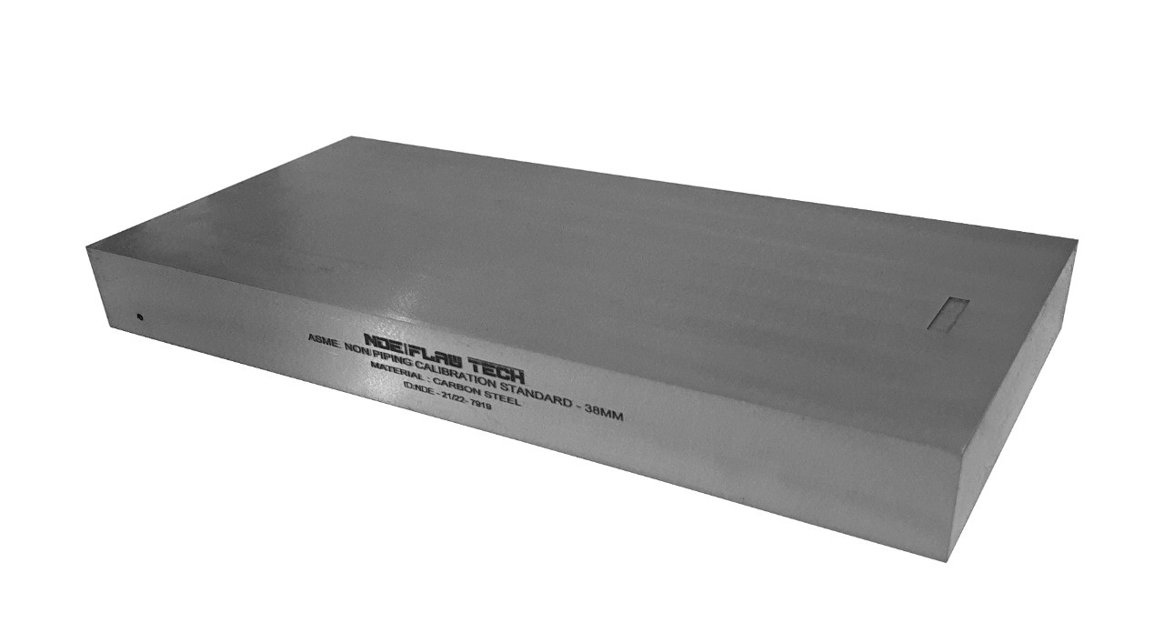 ASME Sec V Basic Calibration Block (1½" FULL SKIP WITH NOTCH) INCH VERSION