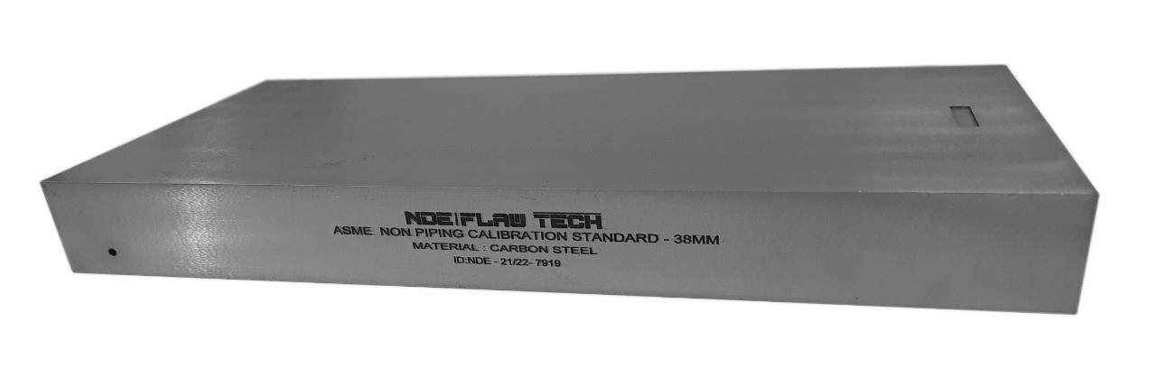 ASME Sec V Basic Calibration Block (38mm - 1½ SKIP WITH NOTCH) METRIC ...